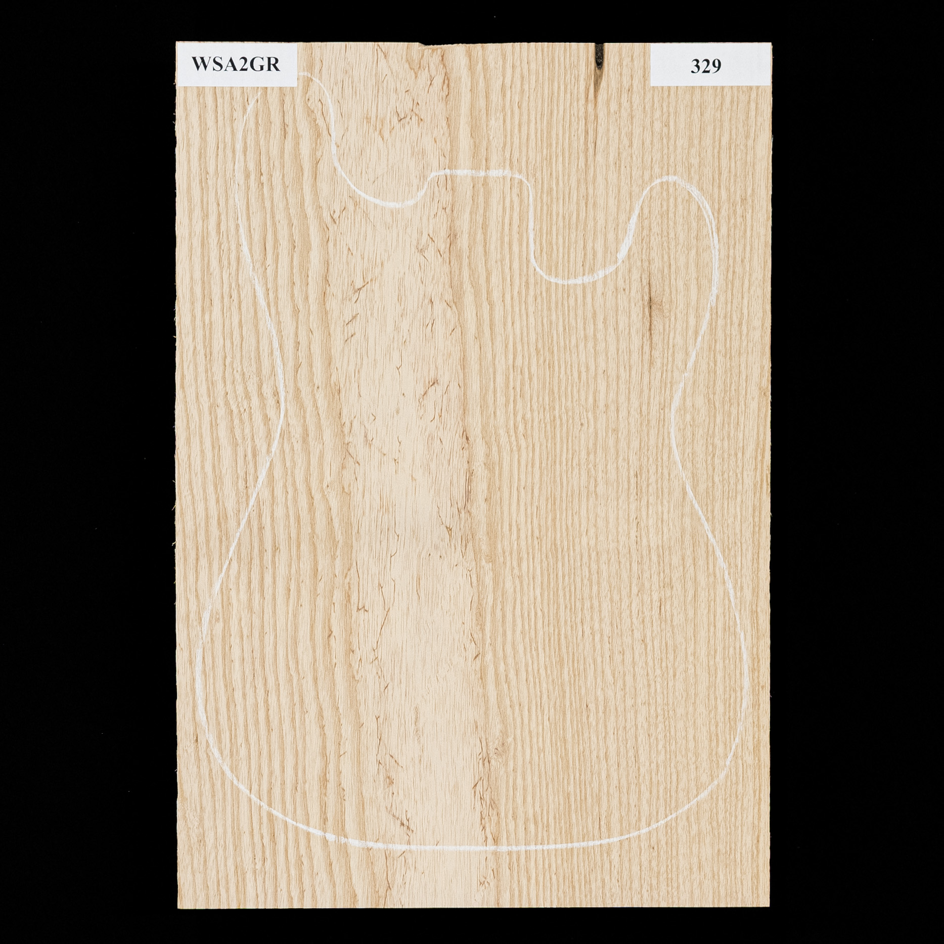 Swamp Ash Body Blank, 1-Piece (8.6 lb) - 329 - StewMac