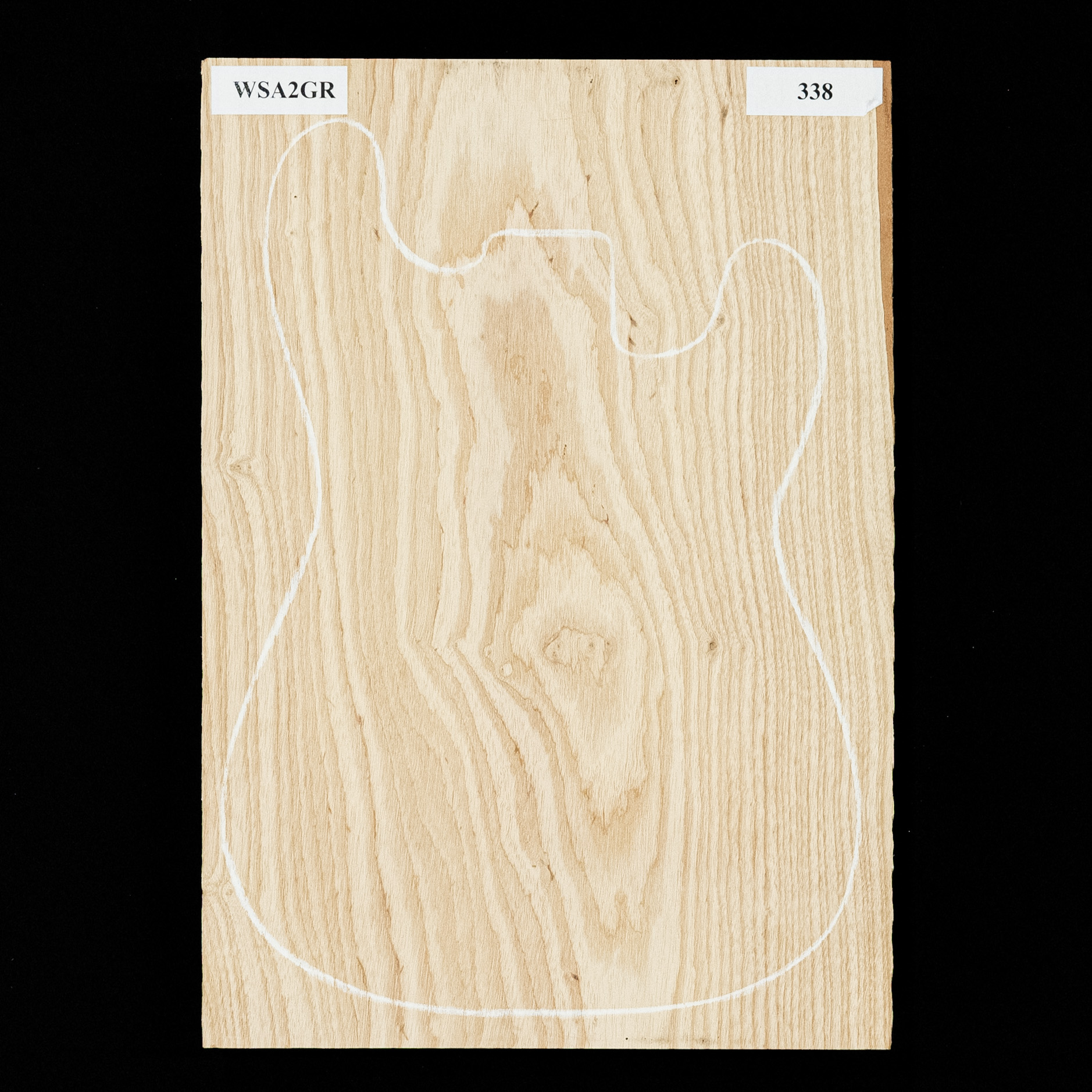 Swamp Ash Body Blank, 1-Piece (8.2 lb) - 338 - StewMac