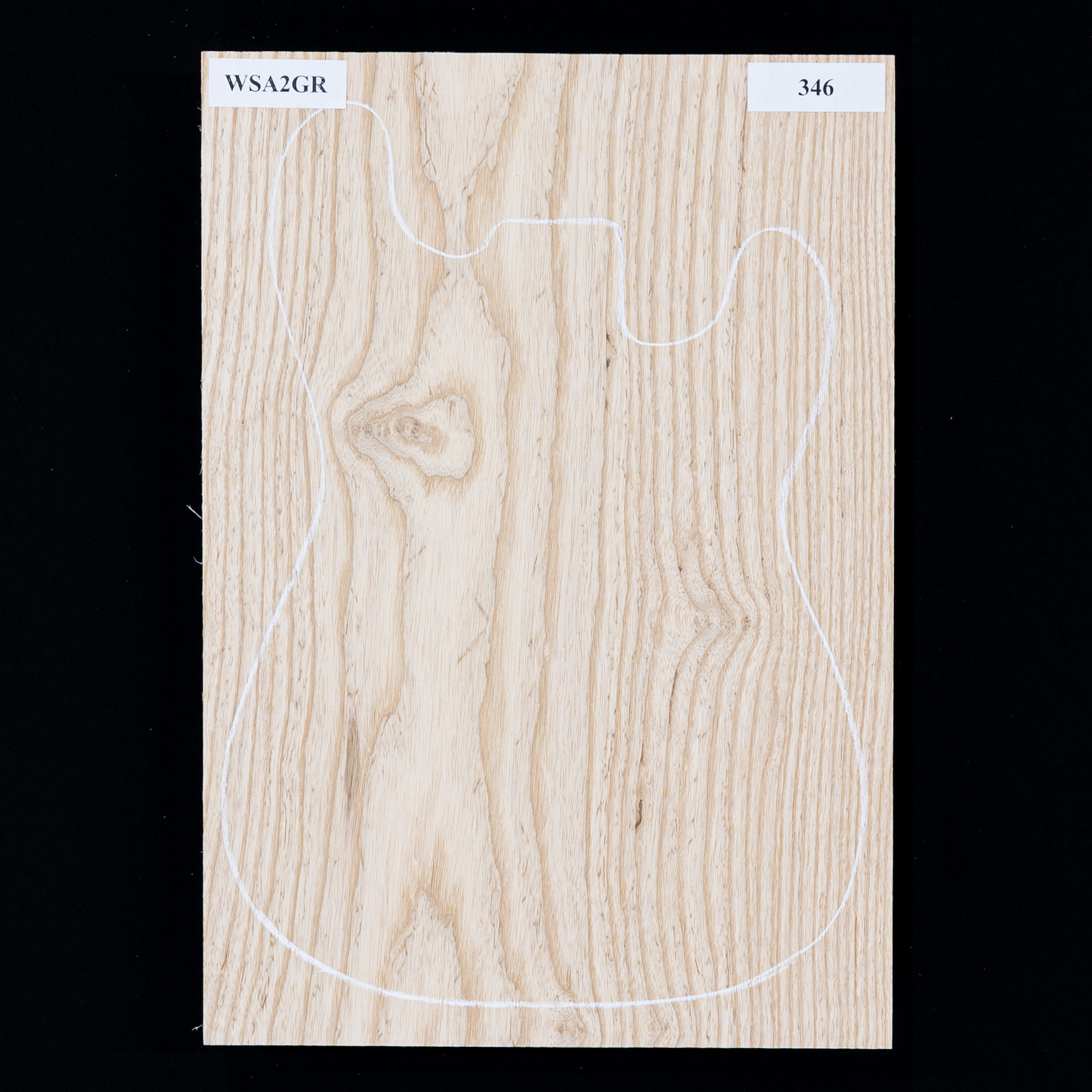 Swamp Ash Body Blank, 1-Piece (8.4 lb) - 346 - StewMac