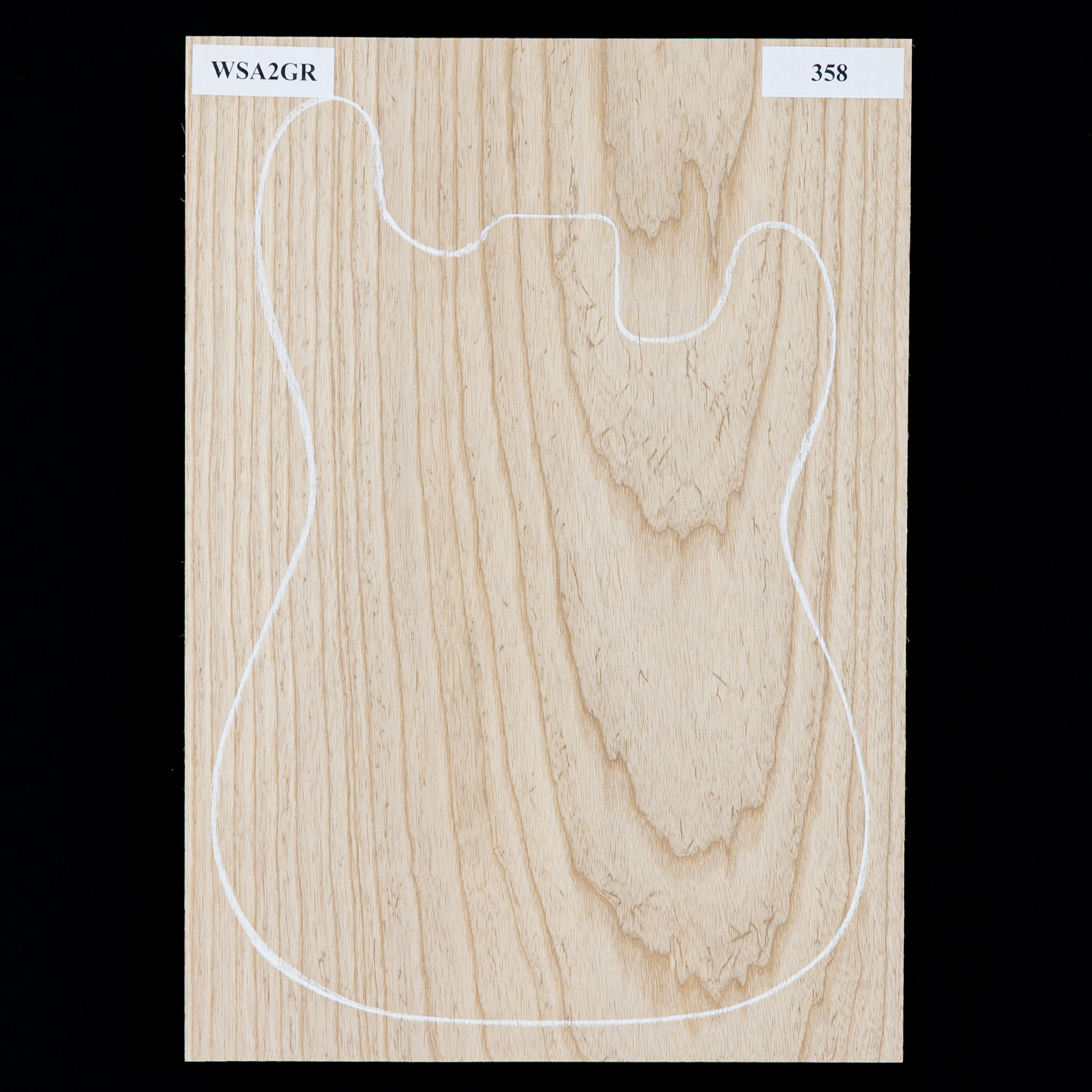 Swamp Ash Body Blank, 1-Piece (9 lb) - 358 - StewMac