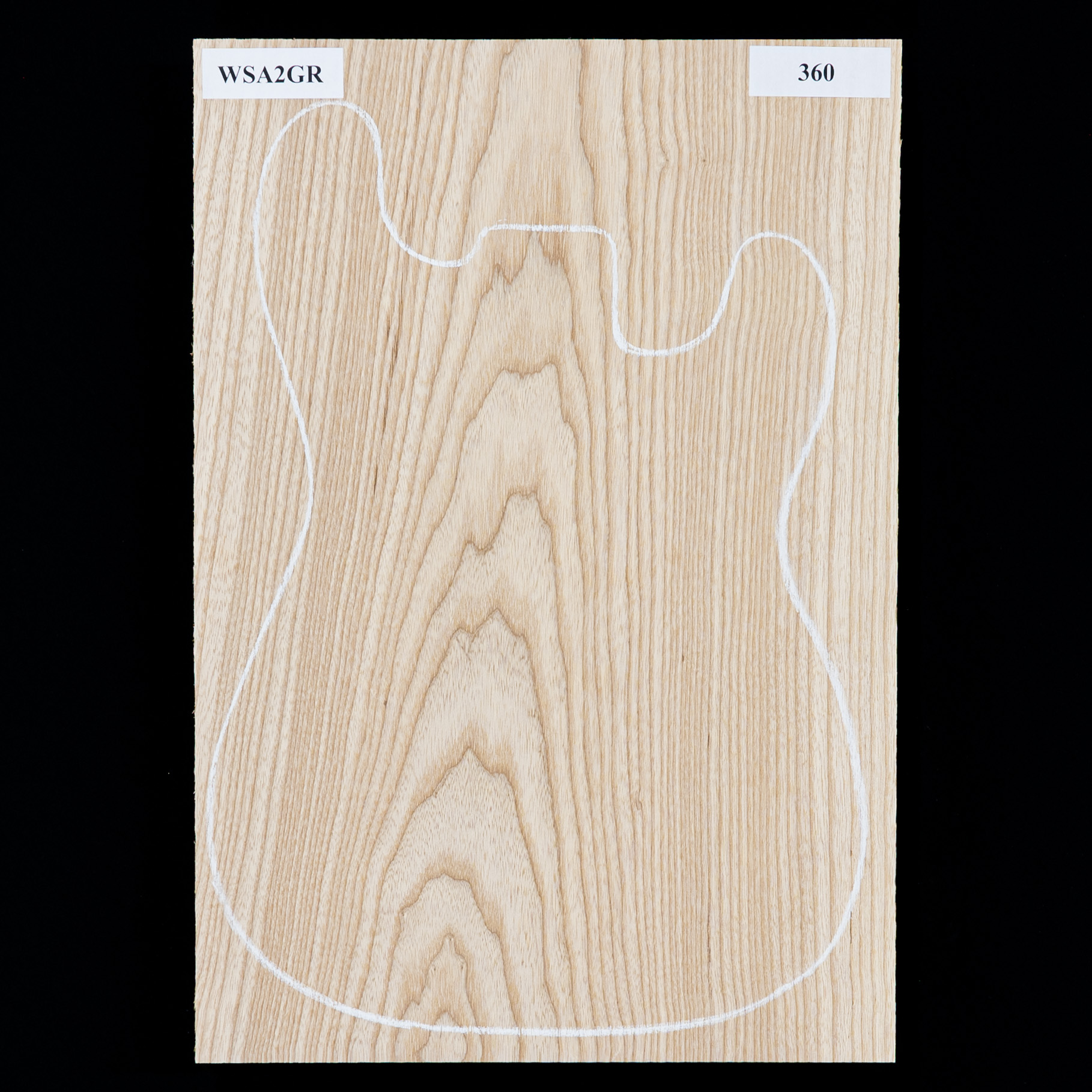 Swamp Ash Body Blank, 1-Piece (10.2 lb) - 360 - StewMac