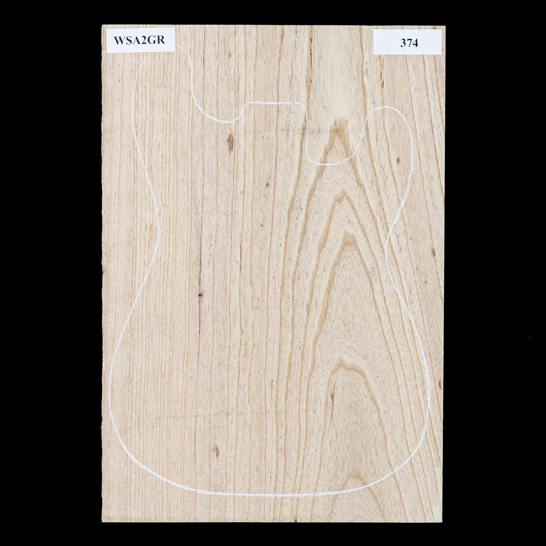 Swamp Ash Body Blank, 1-Piece (8.8 lb) - 374 - StewMac