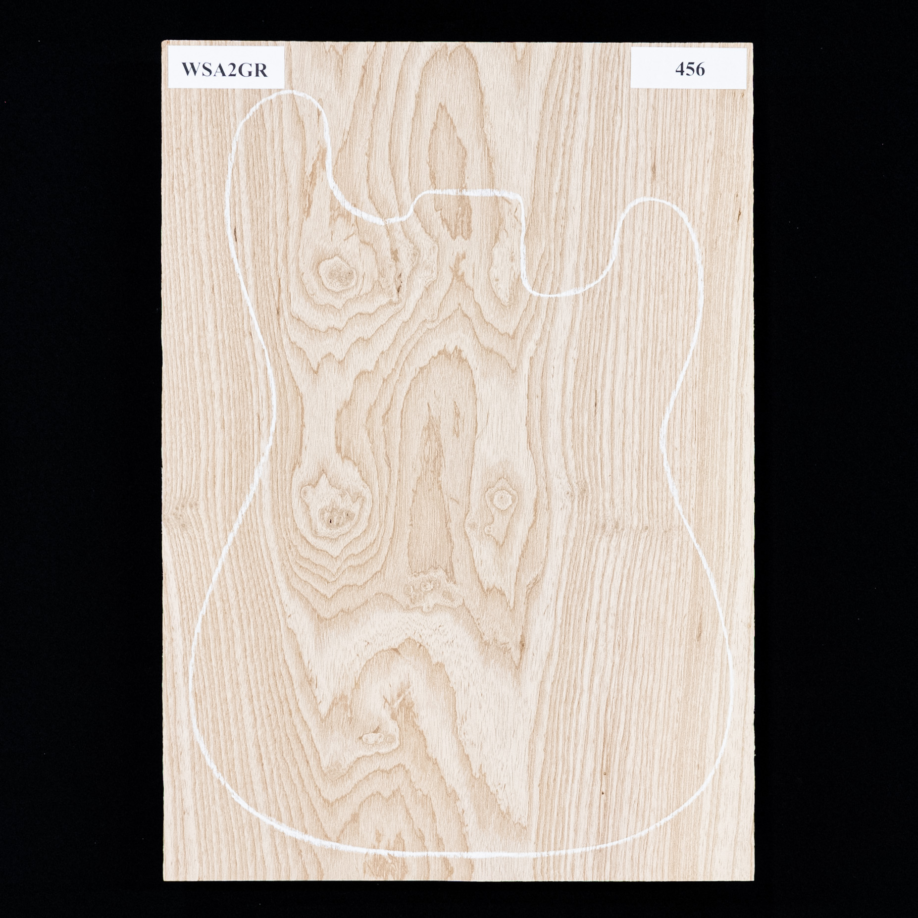Swamp Ash Body Blank, 1-Piece (8.2 lb) - 456 - StewMac