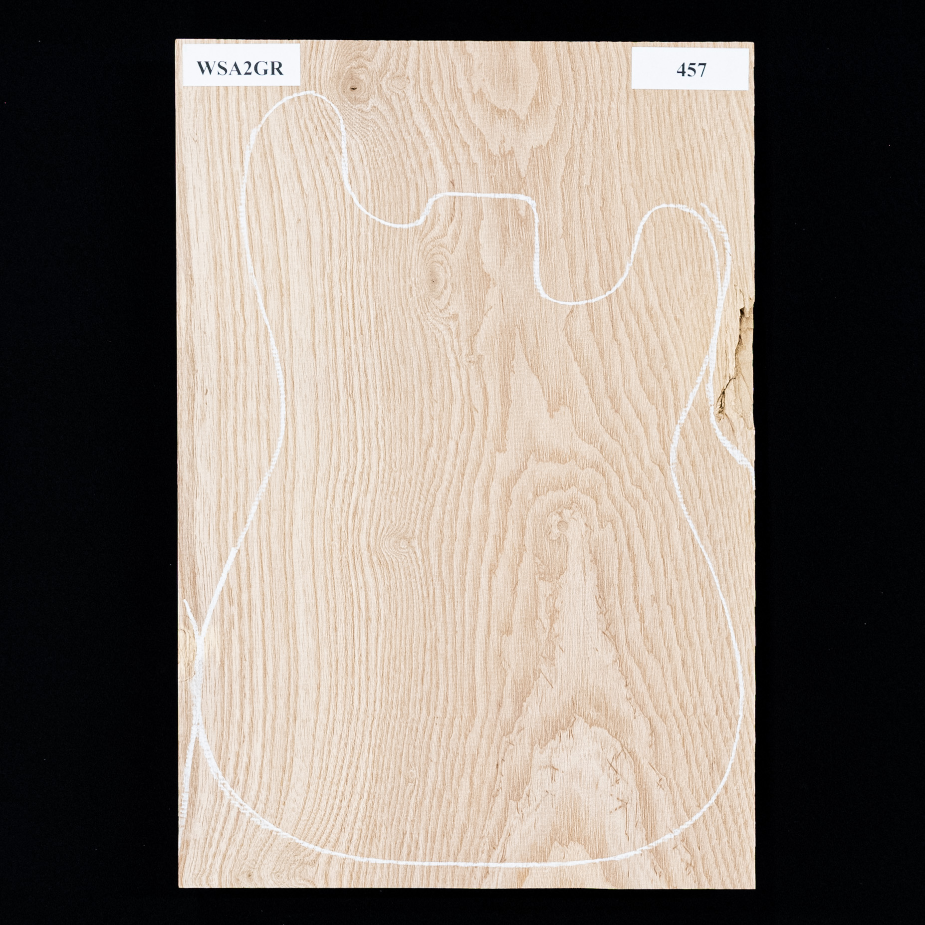 Swamp Ash Body Blank, 1-Piece (8 lb) - 457 - StewMac