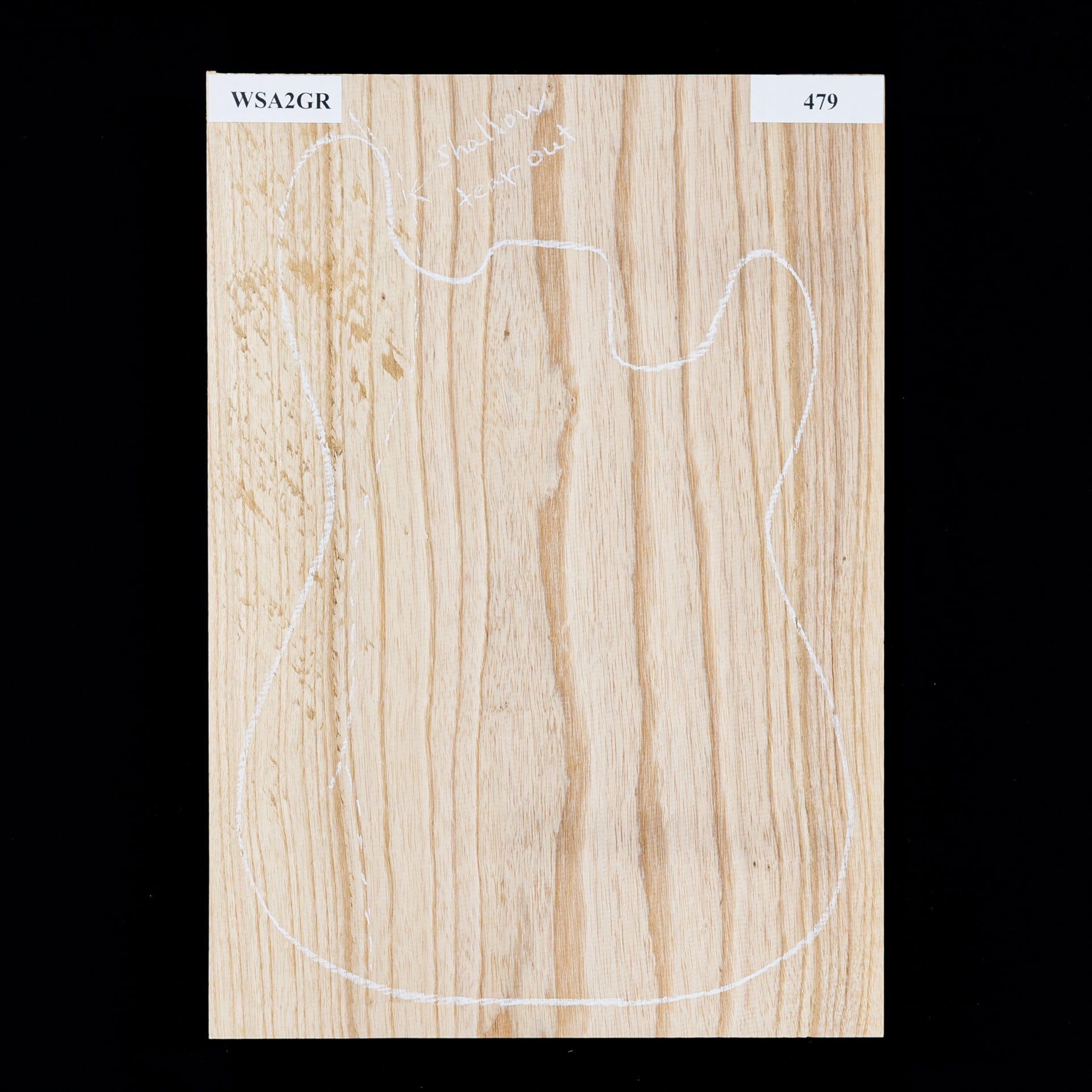 Swamp Ash Body Blank, 1-Piece (8.6 lb) - 479 - StewMac