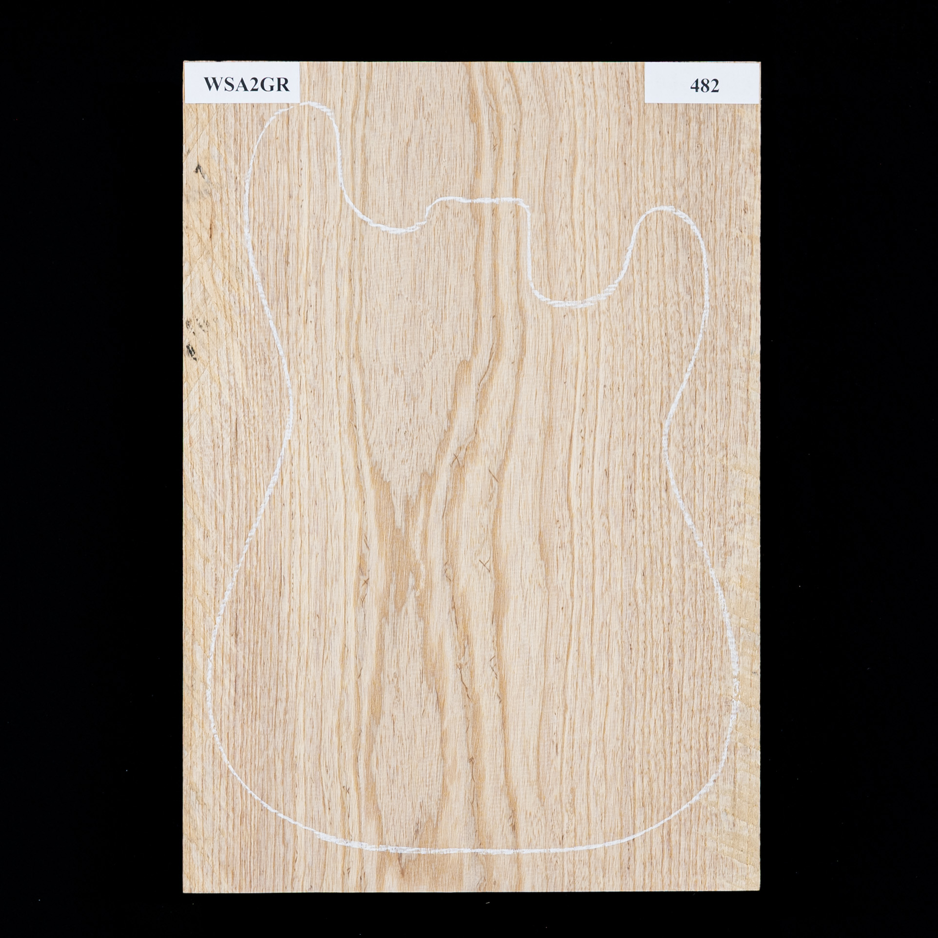 Swamp Ash Body Blank, 1-Piece (9.4 lb) - 482 - StewMac