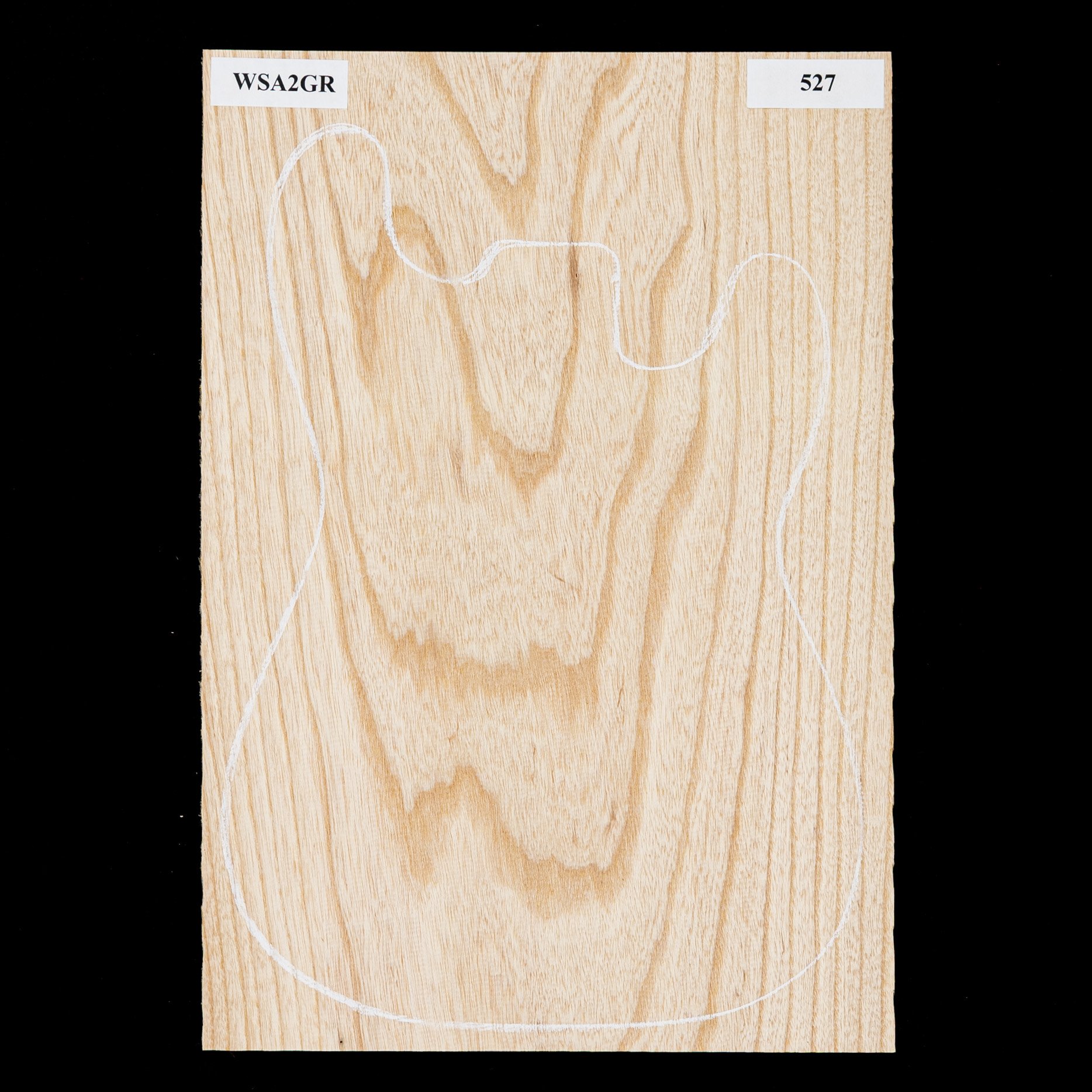 Swamp Ash Body Blank, 1-Piece (8.8 lb) - 527 - StewMac