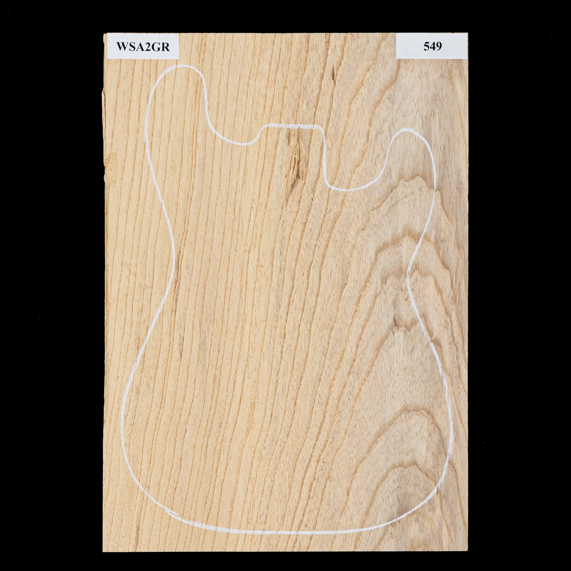 Swamp Ash Body Blank, 1-Piece (6.3 lb) - 549 - StewMac