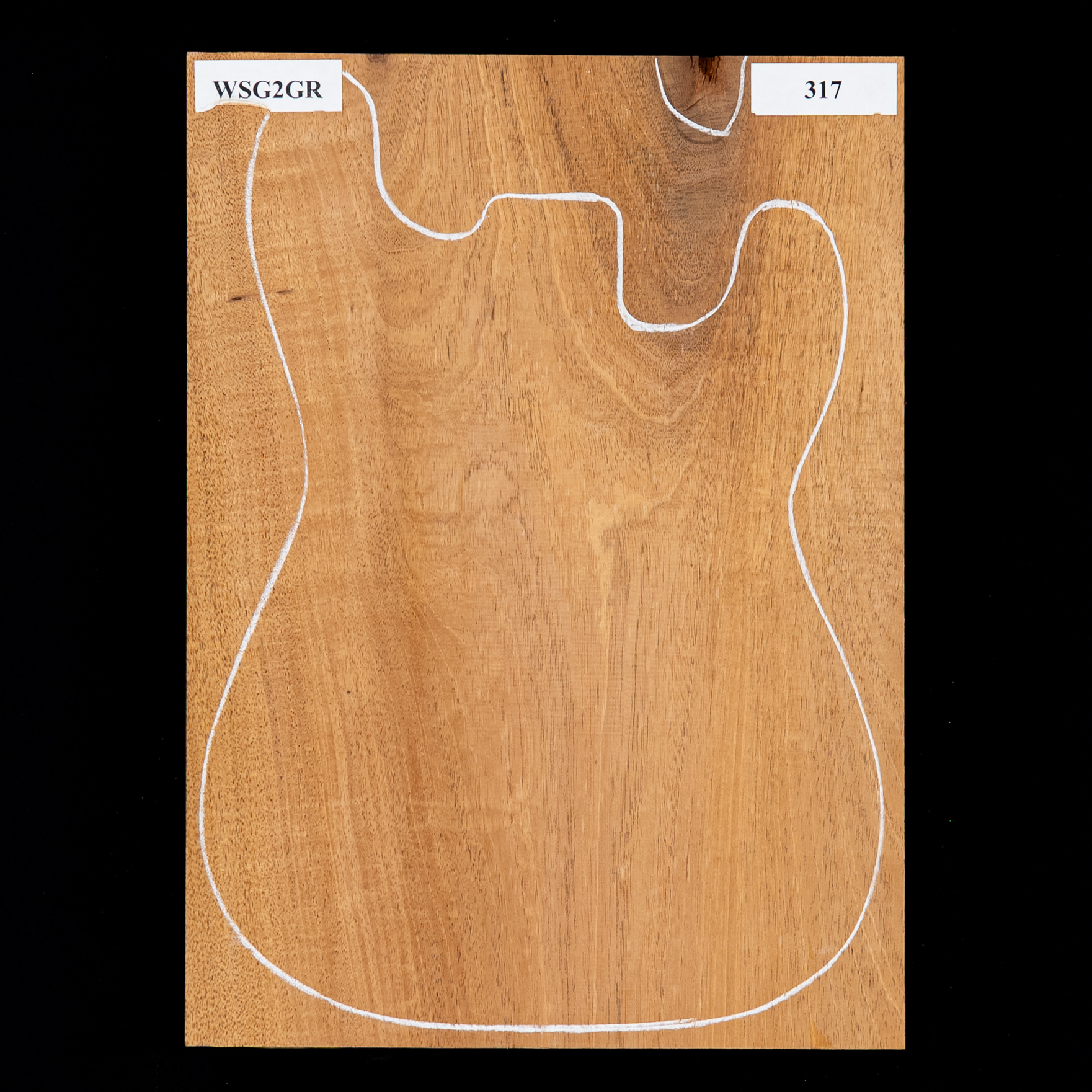 Honduran Mahogany Body Blank, 1-Piece (10.1 lb) - 317 - StewMac