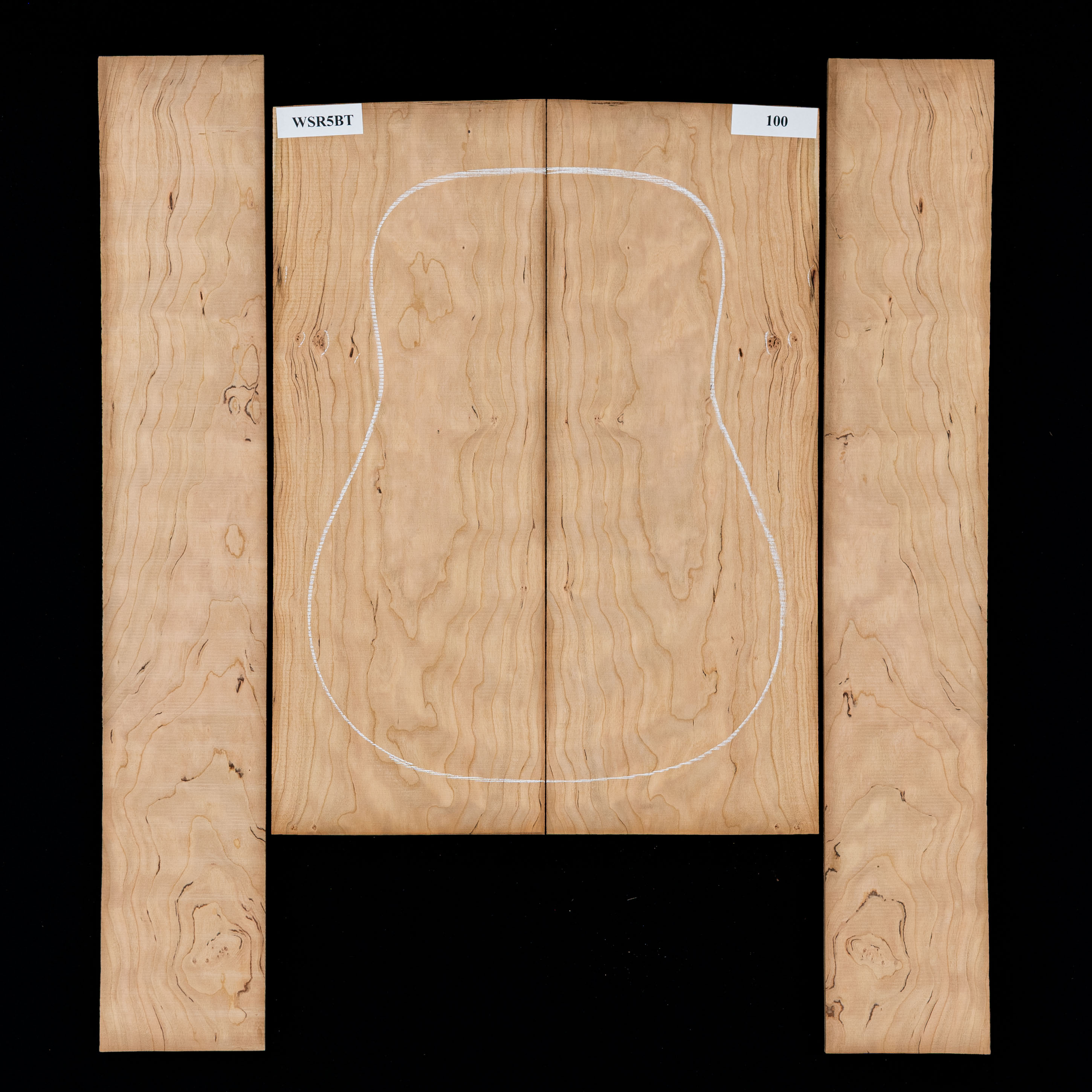 Flame American Cherry Back + Side Set - 100 - StewMac