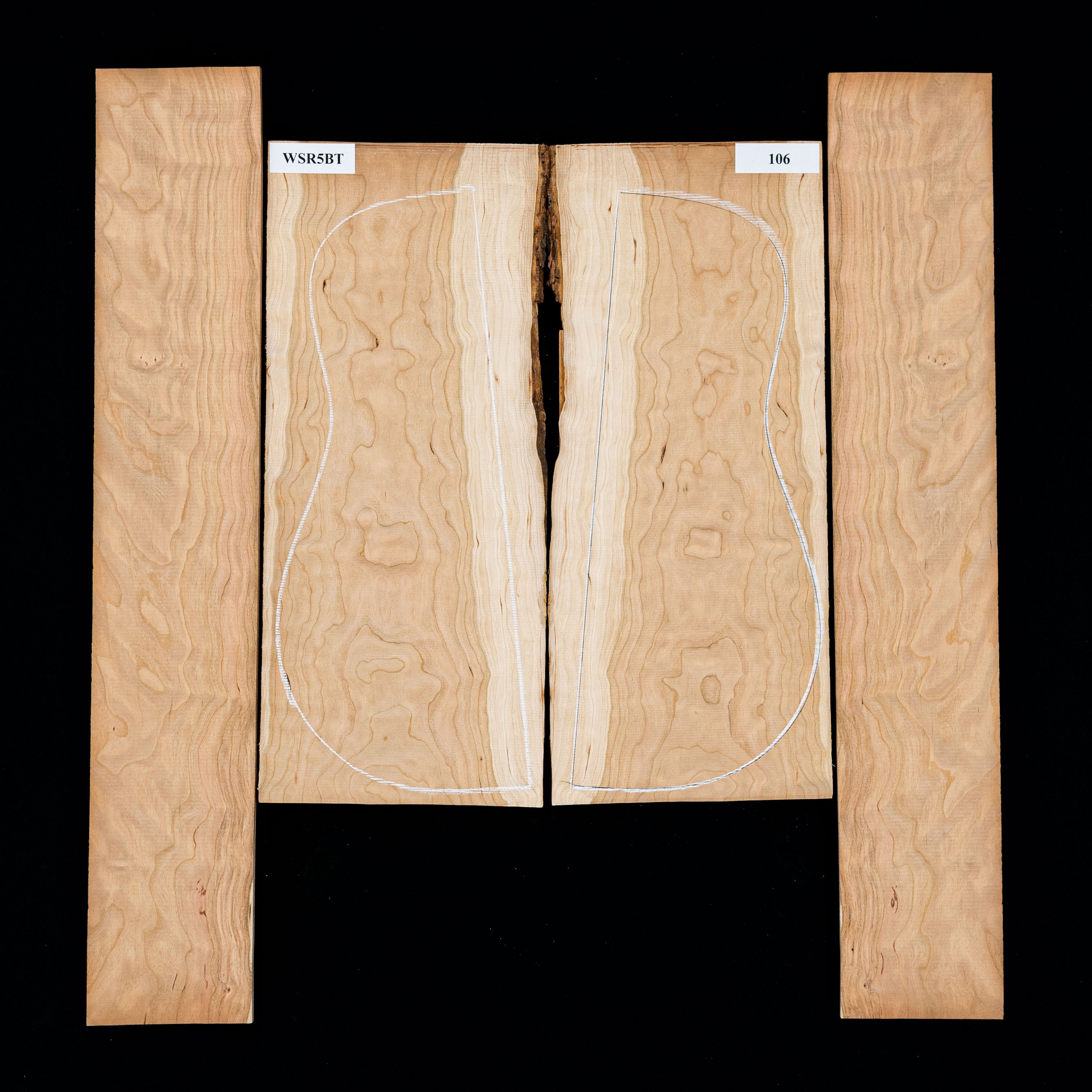 Flame American Cherry Back + Side Set - 106 - StewMac