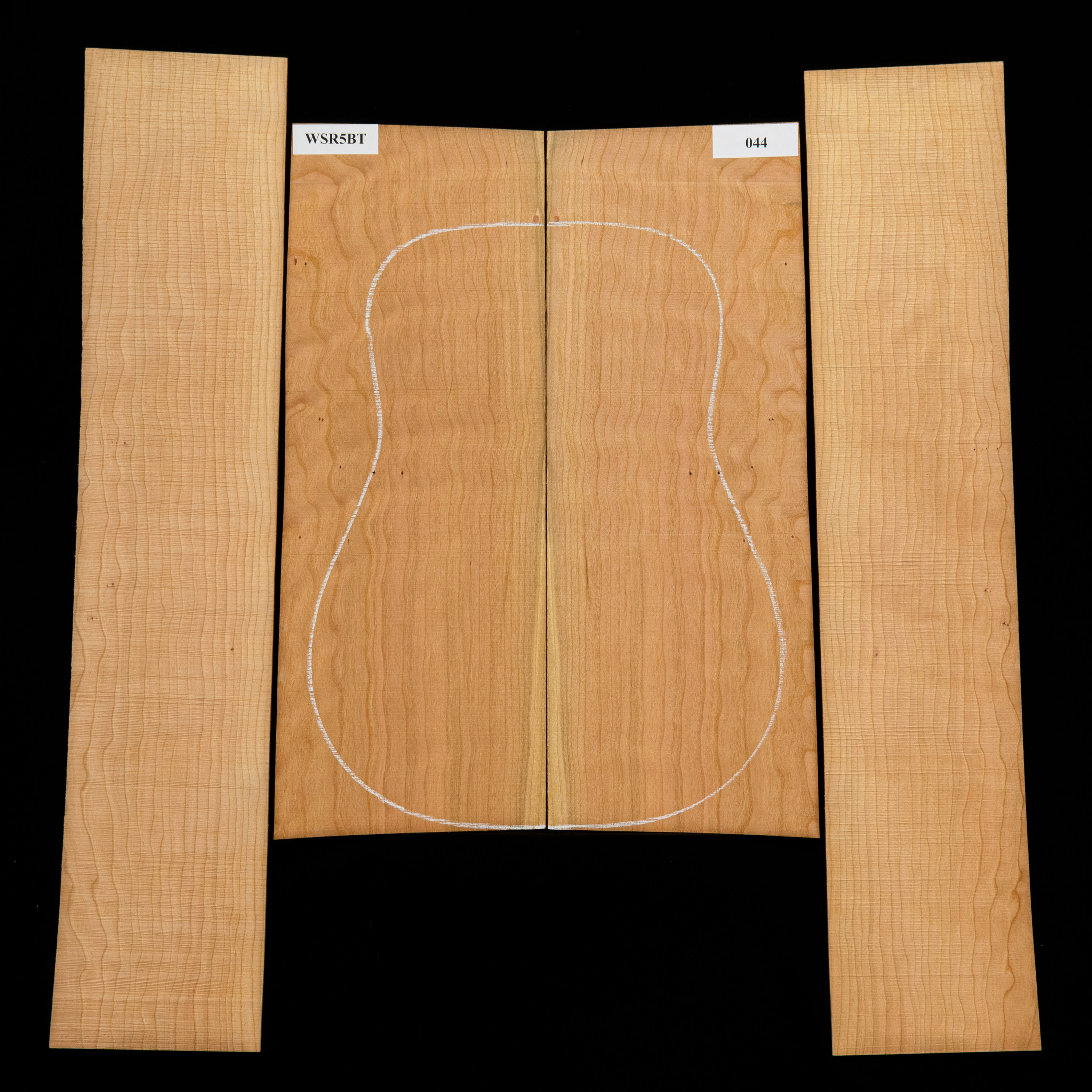 Flame American Cherry Back + Sides, Unsanded - 044 - StewMac