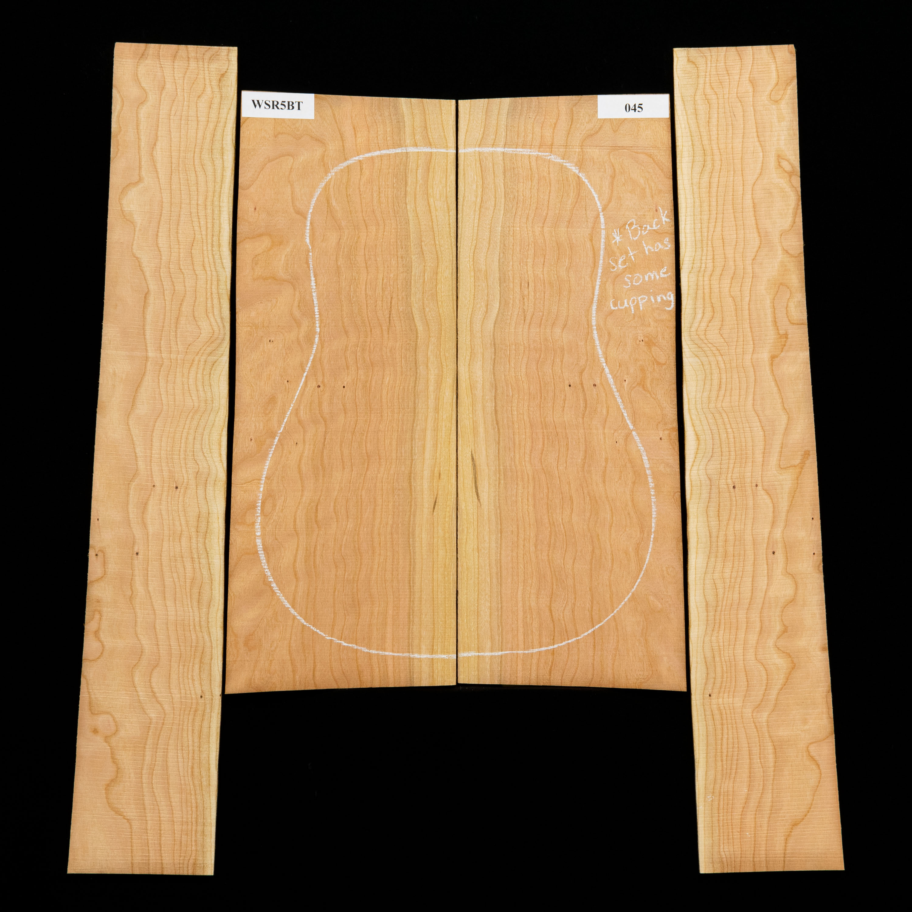 Flame American Cherry Back + Sides, Unsanded - 045 - StewMac