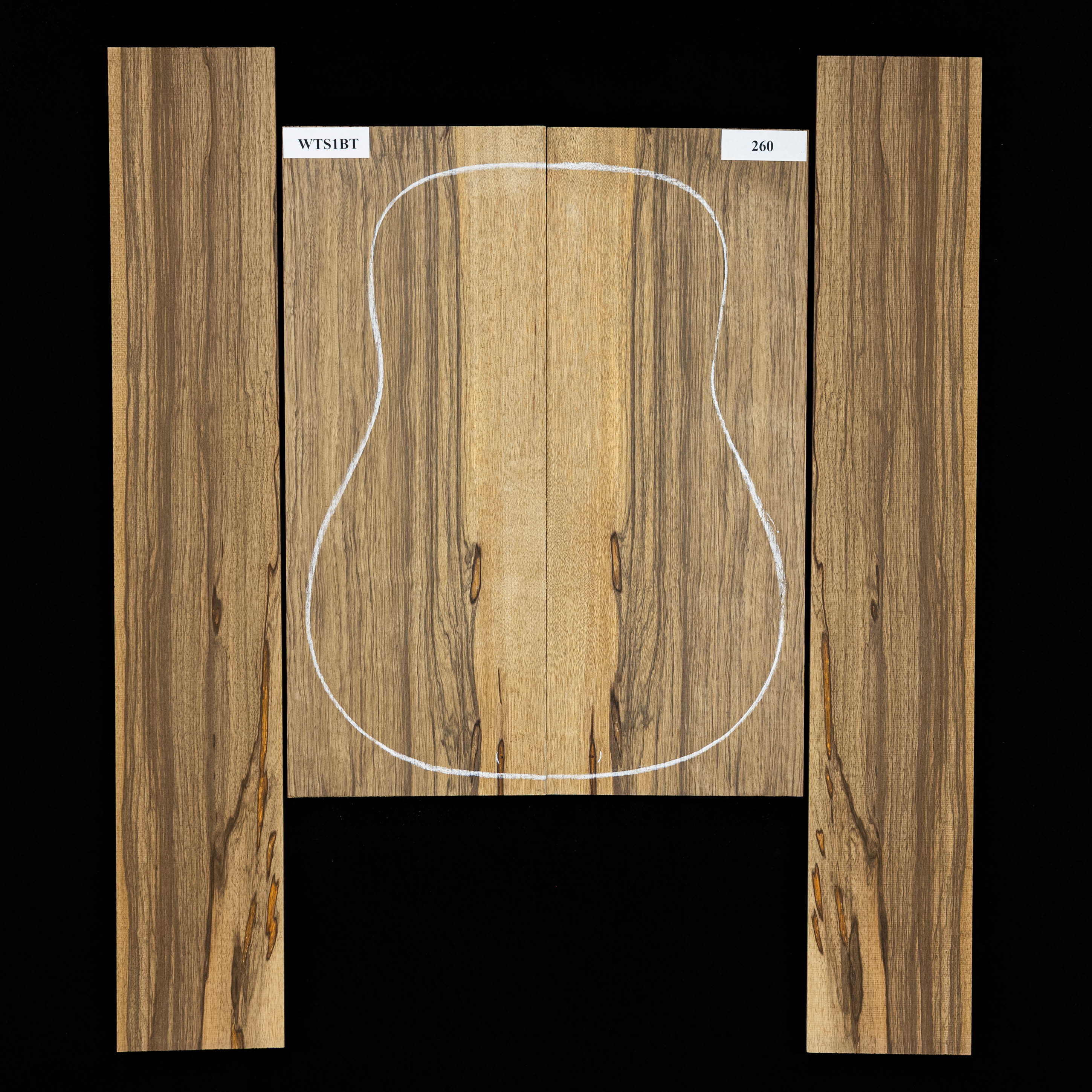 Black Limba Back + Side Set - 260 - StewMac