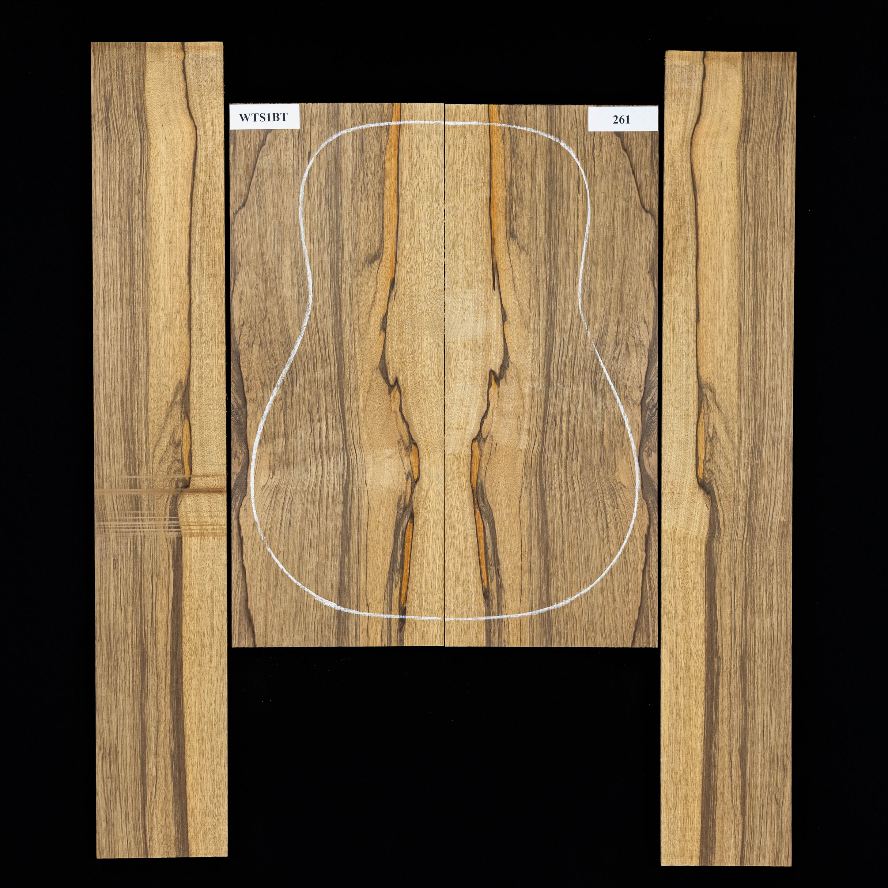 Black Limba Back + Side Set - 261 - StewMac