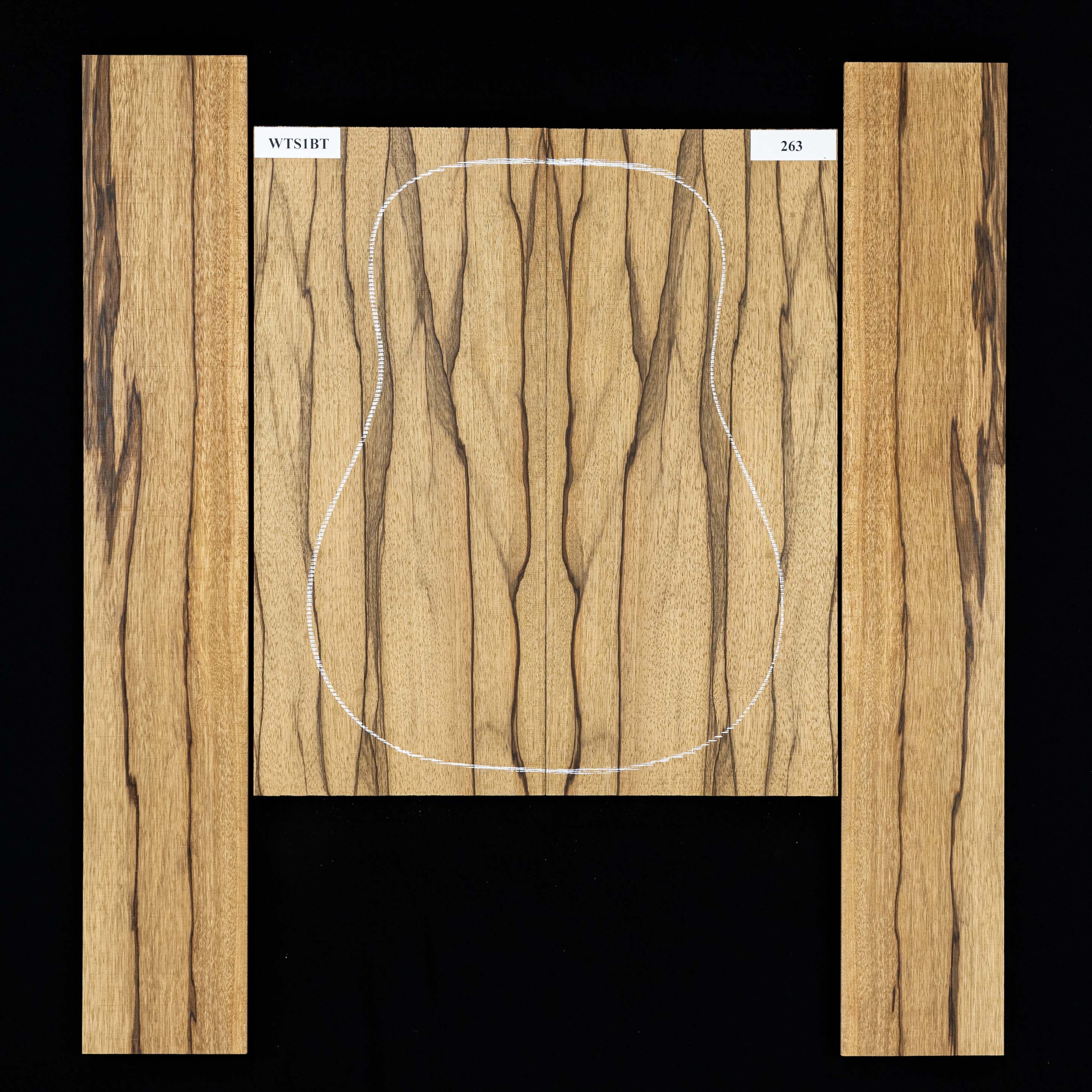 Black Limba Back + Side Set - 263 - StewMac