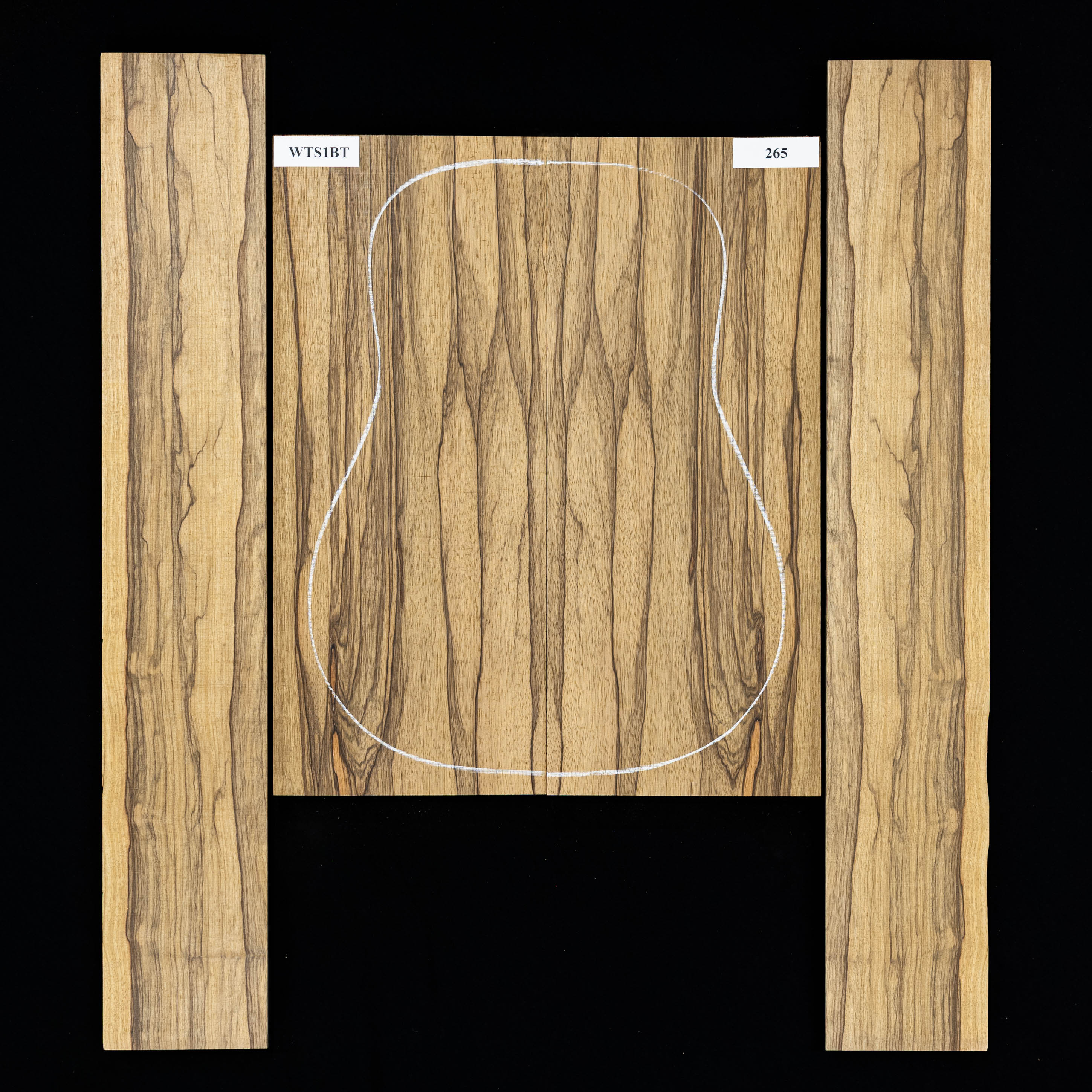 Black Limba Back + Side Set - 265 - StewMac