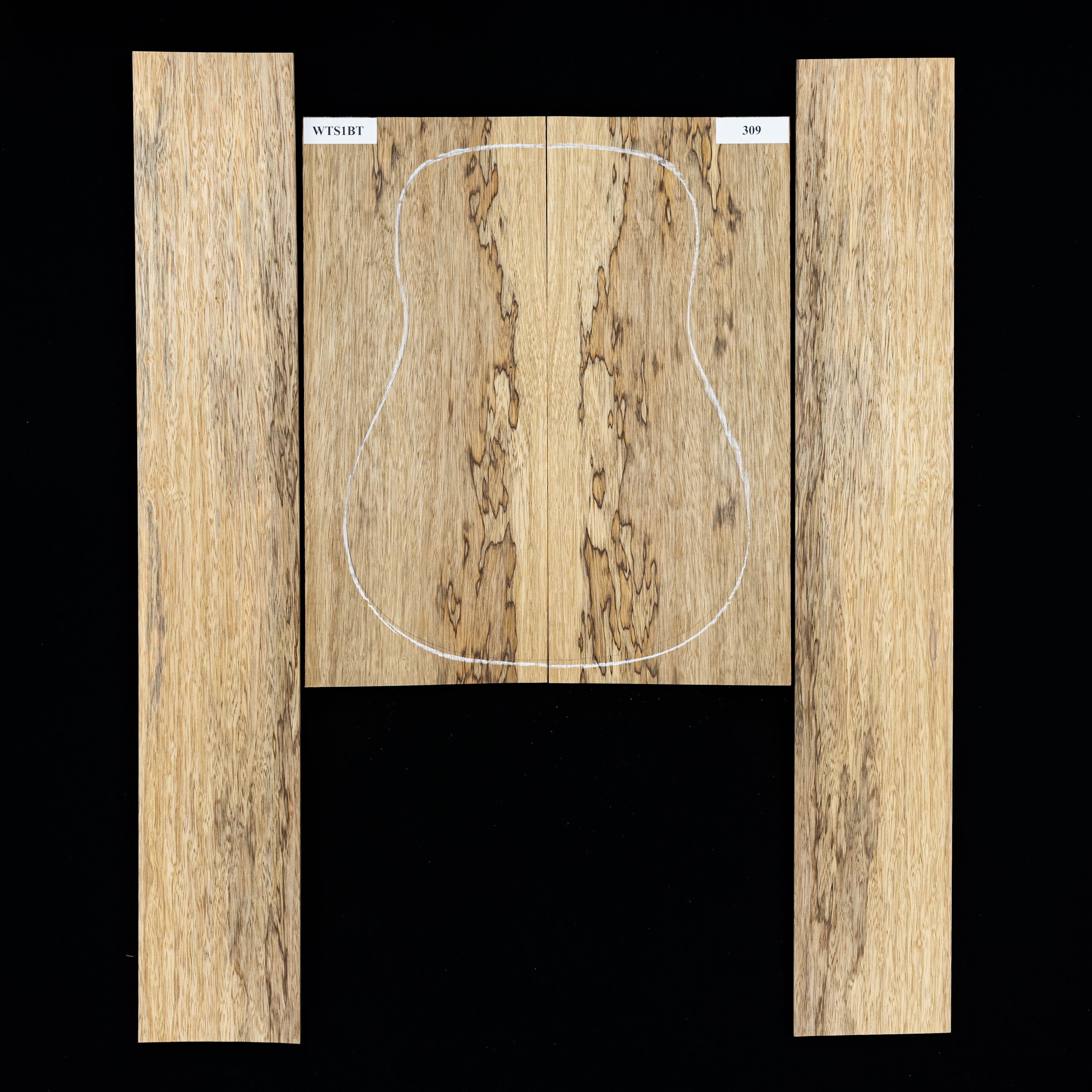 Black Limba Back + Side Set - 309 - StewMac