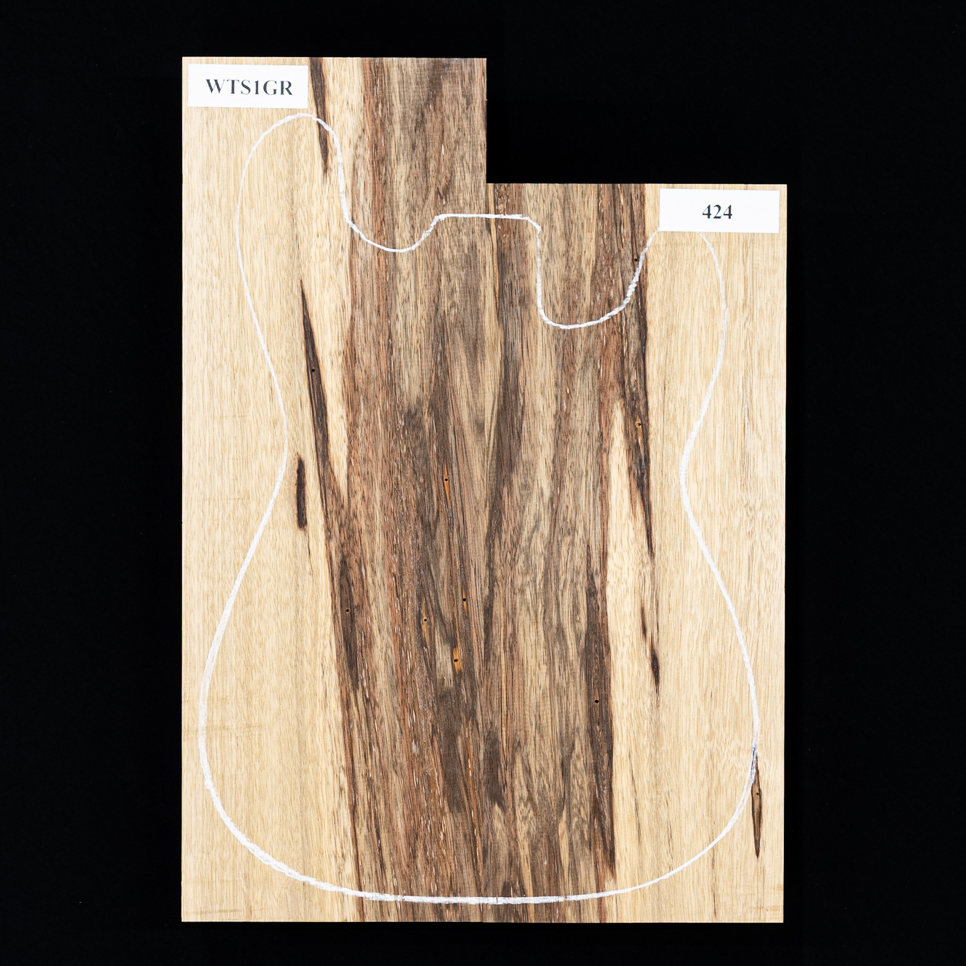 Black Limba Body Blank, 2-Piece (10.4 lb) - 424 - StewMac