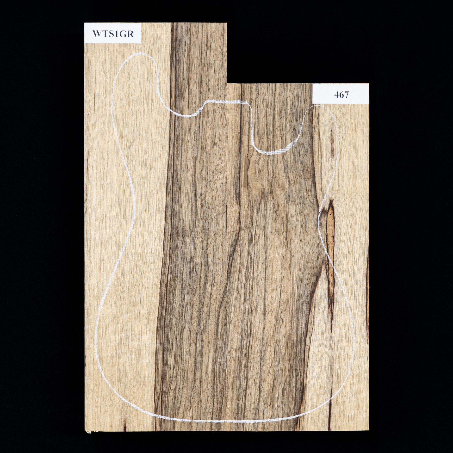 Black Limba Body Blank, 2-Piece (9 lb) - 467 - StewMac