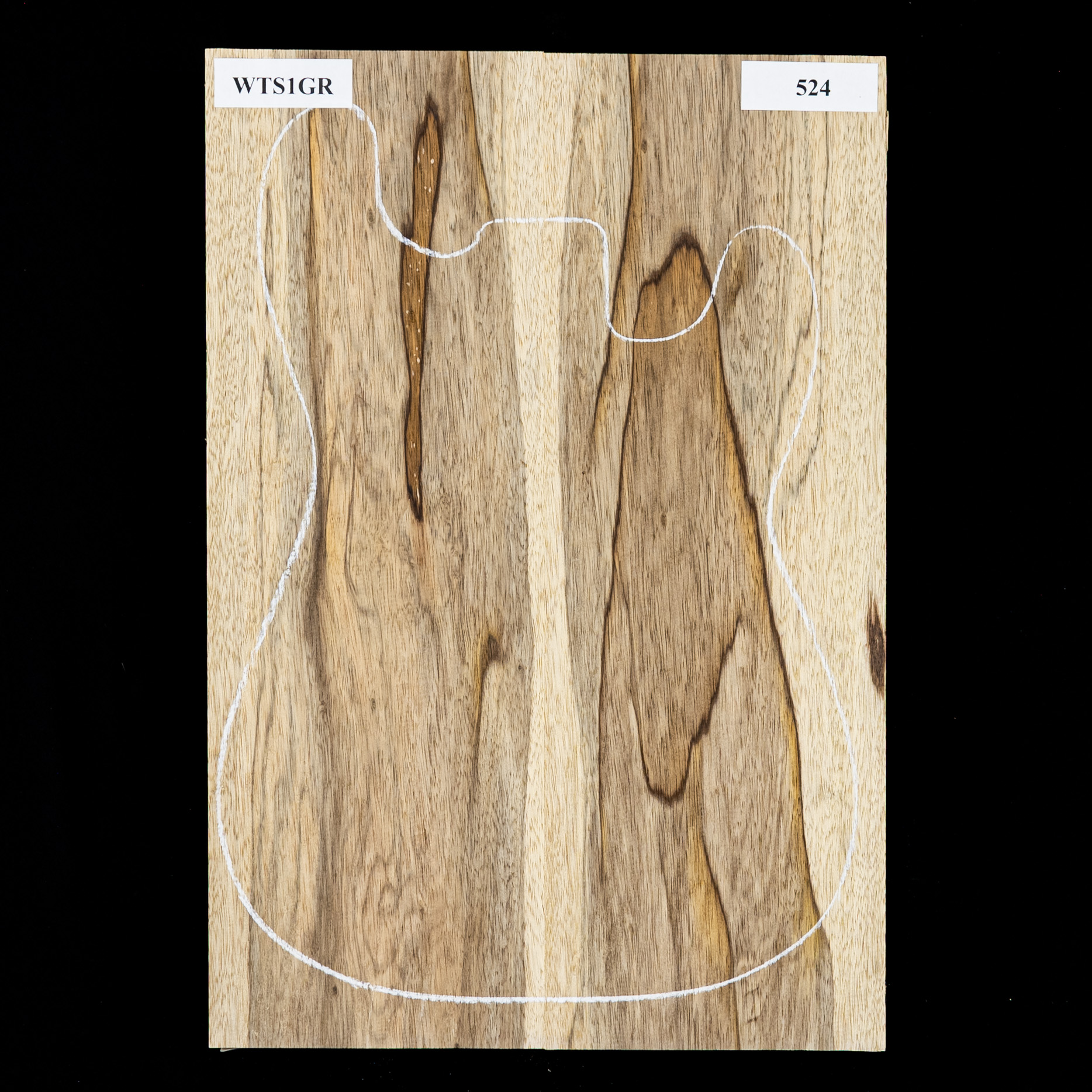 Black Limba Body Blank, 2-Piece (7.4 lb) - 524 - StewMac
