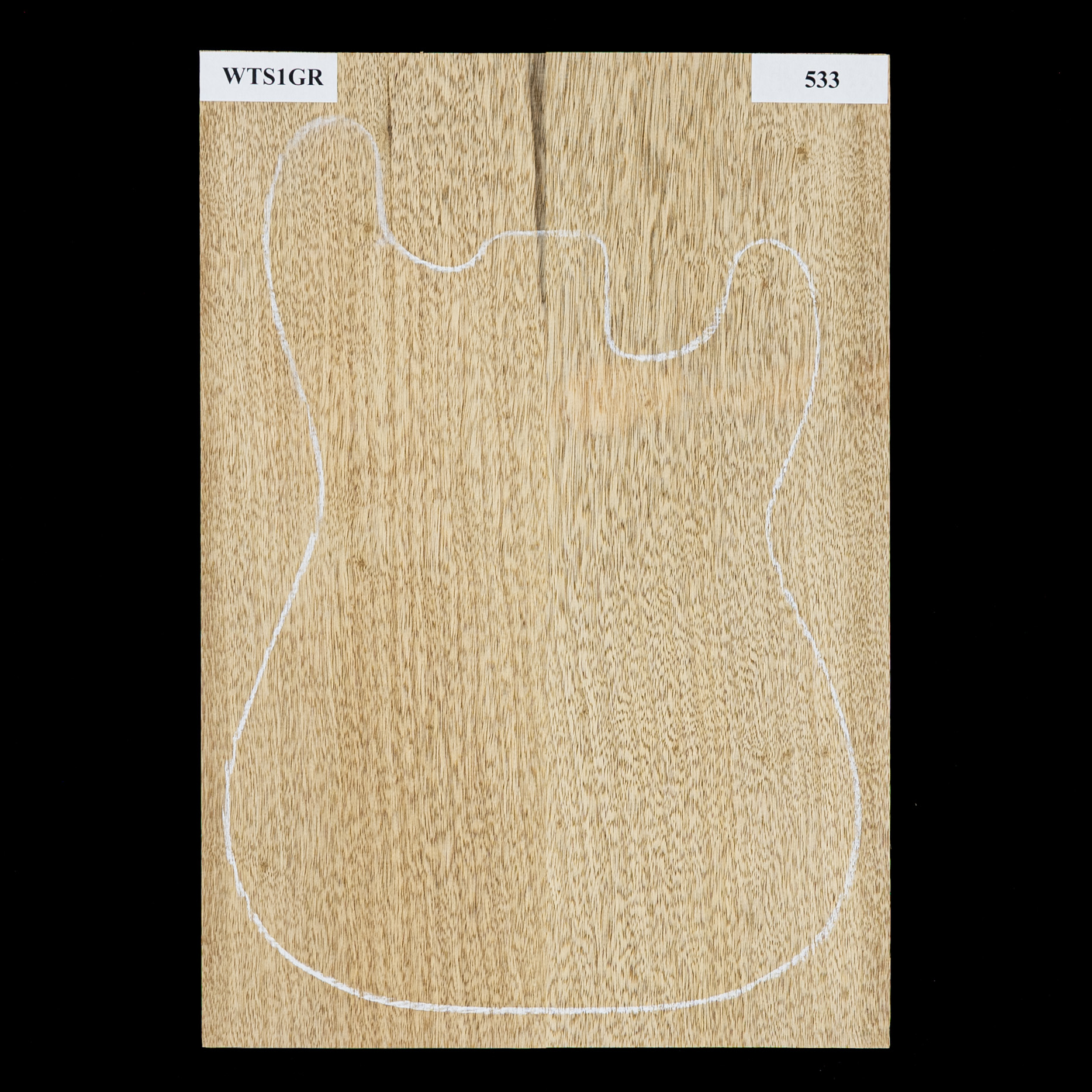 Black Limba Body Blank, 2-Piece (9 lb) - 533 - StewMac