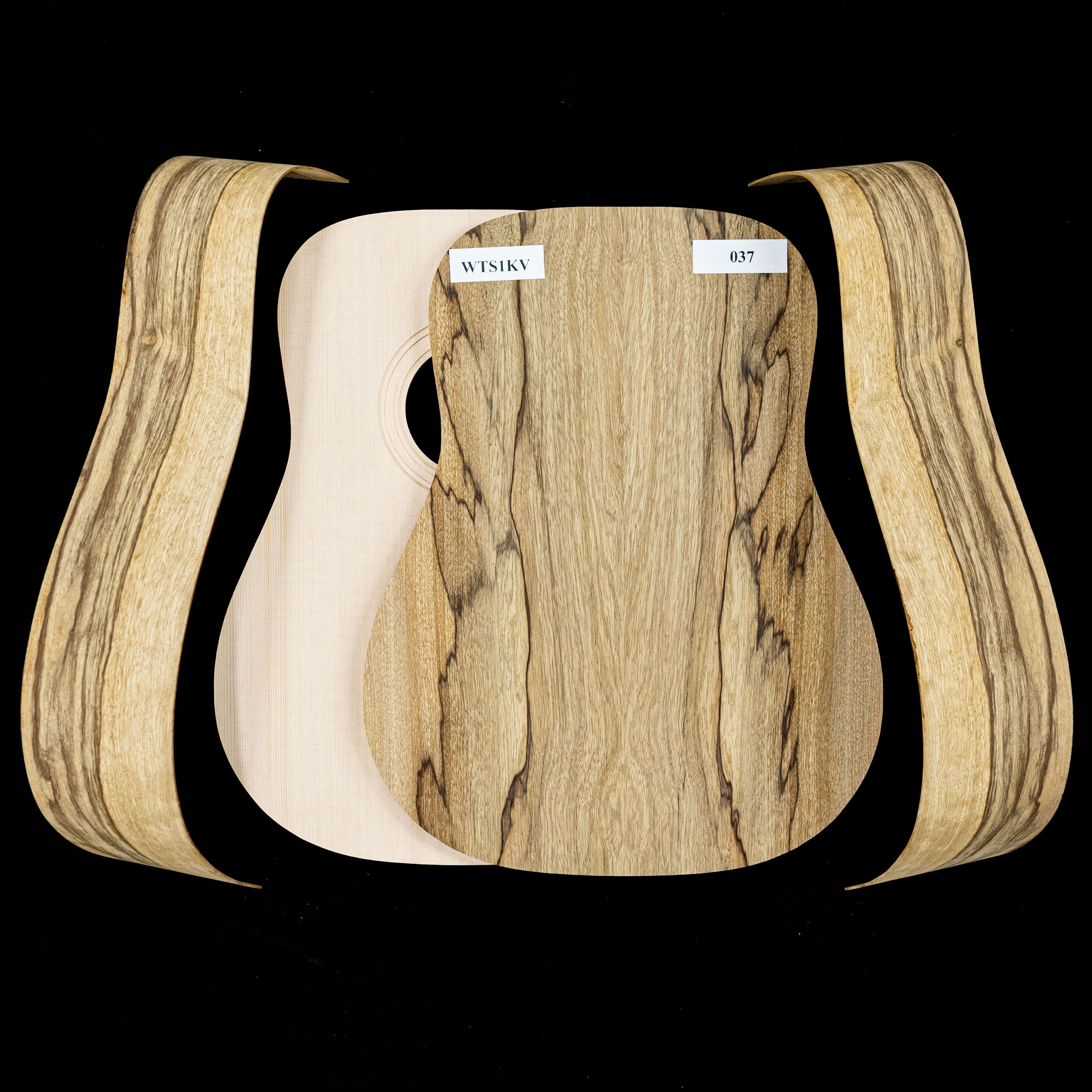 WoodStax Black Limba Dreadnought Kit, Bolt-On Neck - 037 - StewMac