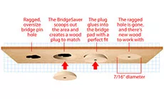 Fixing a 1937 Martin bridge. The first step is fixing a sandwich! - StewMac