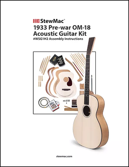 1933 Pre-war OM-18 Acoustic Guitar Kit Instructions - StewMac