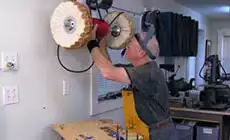 Give your buffer a haircut, and store it on the wall - StewMac