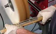 Give your buffer a haircut, and store it on the wall - StewMac