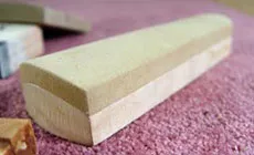 Using a foam buffer in a hand drill on Junior Brown Guit-Steels ® - StewMac