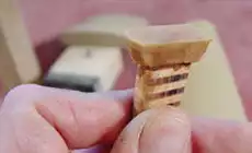 Using a foam buffer in a hand drill on Junior Brown Guit-Steels ® - StewMac