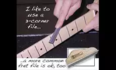 Fixing fret ends that stick out in dry weather - StewMac