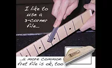 Fixing fret ends that stick out in dry weather - StewMac